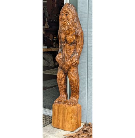 Cedar Carved Bigfoot 47x10x8 Forest Gems Gallery