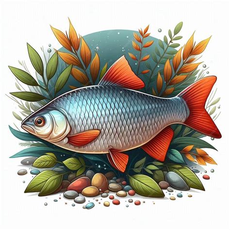 Roach Fish Vector Cartoon Illustration Premium Ai Generated Vector