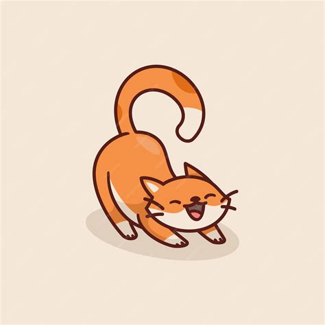 Premium Vector Happy Mascot Cartoon Cat Doing Scratch Premium Flat