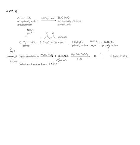 Solved 6 22 Pt A C5h1005 An Optically Active Aldopentose