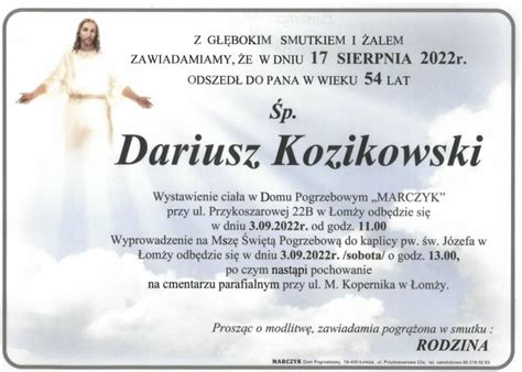 Śp Dariusz Kozikowski Nekrolog