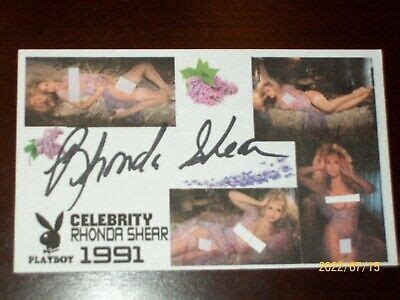Rhonda Shear Playboy Celebrity 1991 Signed Autographed 3x5 Index Card