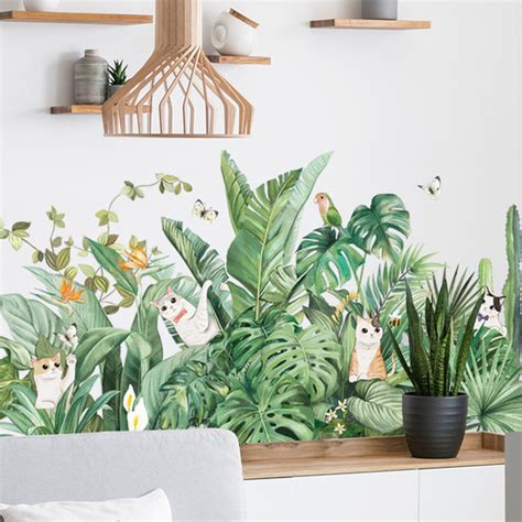 Jual Wall Stiker Dinding Ruang Tamu Motif Kucing Di Rumput Wall Sticker Kab Tangerang