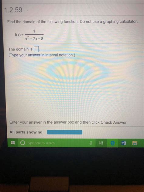 Answered 1259 Find The Domain Of The Following Function Do Not Use