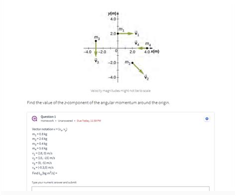 Solved See The Figure For The Locations And Velocity