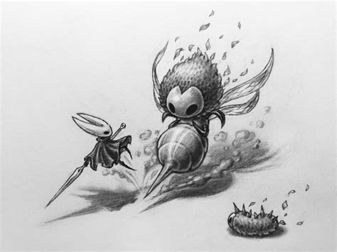 Hornet Mossgrub And Moss Mother Hollow Knight And 1 More Drawn By