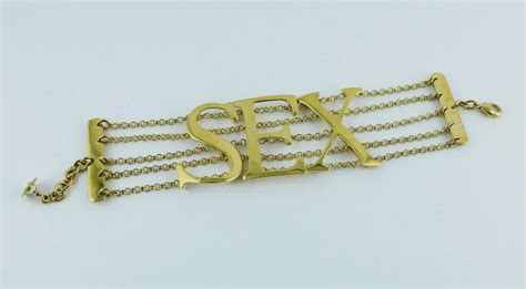 Vivienne Westwood Gold Toned Sex Bracelet At 1stdibs Vivienne