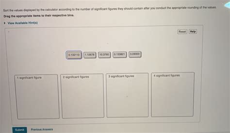 sort the values displayed by the calculator according