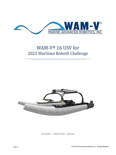 Wam V16 Usv Assembly Operation And Service Manual 2022 Rev 0 Pdf