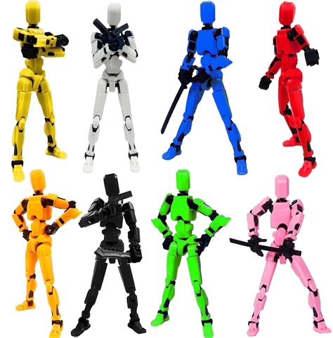 8 Pack Assembly Completed Action Figure Set Multi Jointed Diy