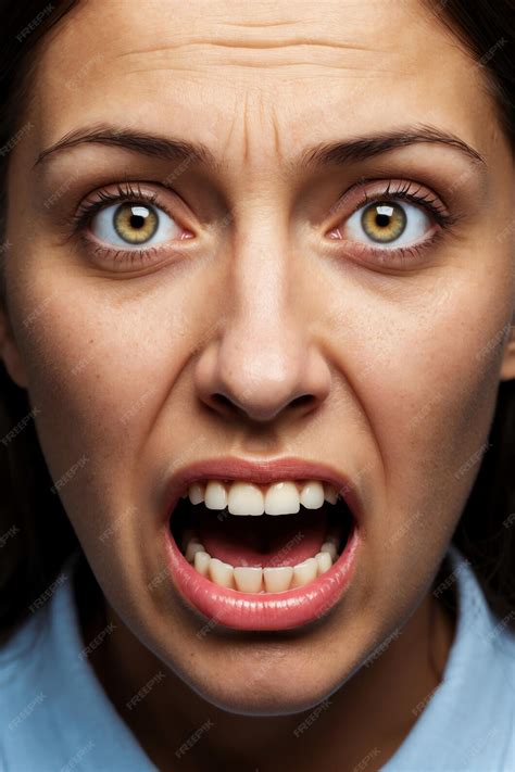 Powerful Scared Face Visuals For Conveying Fear And Shock Premium Ai