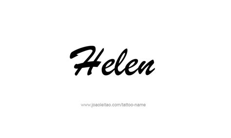 Helen Name Tattoo Designs