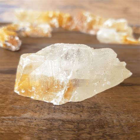 Crystal Joys 1 Piece Golden Phantom Selenite Rough Rare Natural