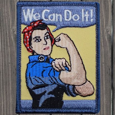 Rosie The Riveter Embroidered Patch Iron On Etsy
