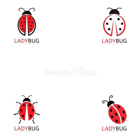 Lady Bug Logo Template Vector Illustration Icon Stock Vector