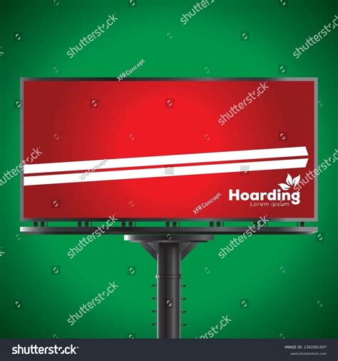 Simple Hoarding Design Template Vector Art Stock Vector Royalty Free 2362881897 Shutterstock