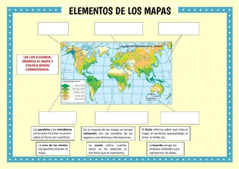 Hojas De Trabajo De Elementos Del Mapa Hojas De Trabajo De La Tabla