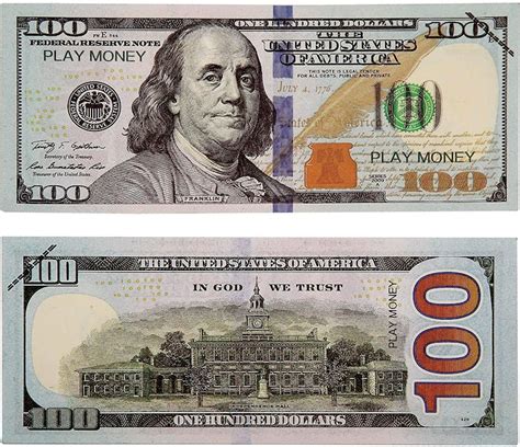 100 Bill Prop Money Psd Template Etsy Canada