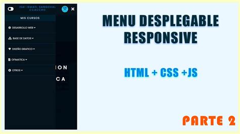 Menu Desplegable Responsive Html Css Js Parte 2 Youtube