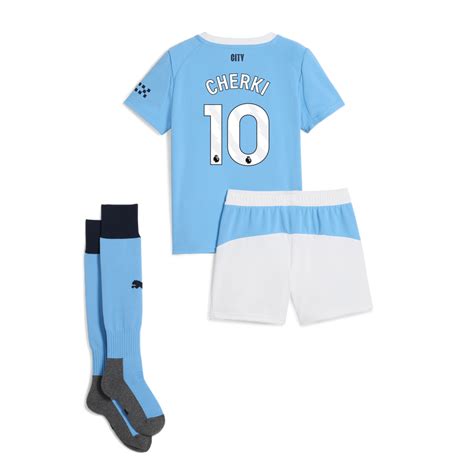 Manchester City Home Mini Kit 2025 26 With Cherki 10 Printing Official Man City Store