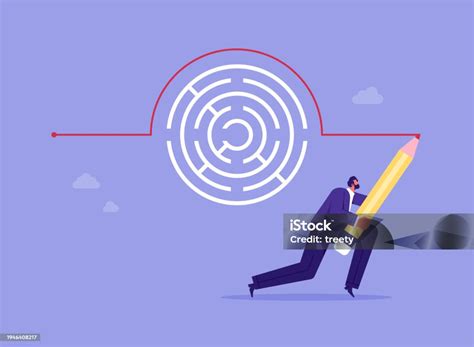 우회 문제 또는 어려움 개념에 대한 해결 방법 또는 솔루션 역경 극복에 대한 스톡 벡터 아트 및 기타 이미지 역경 극복 방향 승리 동작 활동 Istock