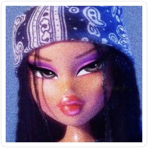 Sticker Y2k Aesthetic Beautiful Cute Bratz Girl Dark Hair Sticker