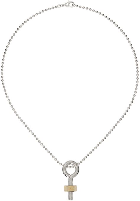 Apc Silver Natacha Ramsay Levi Edition Hugo Necklace Ssense Uk
