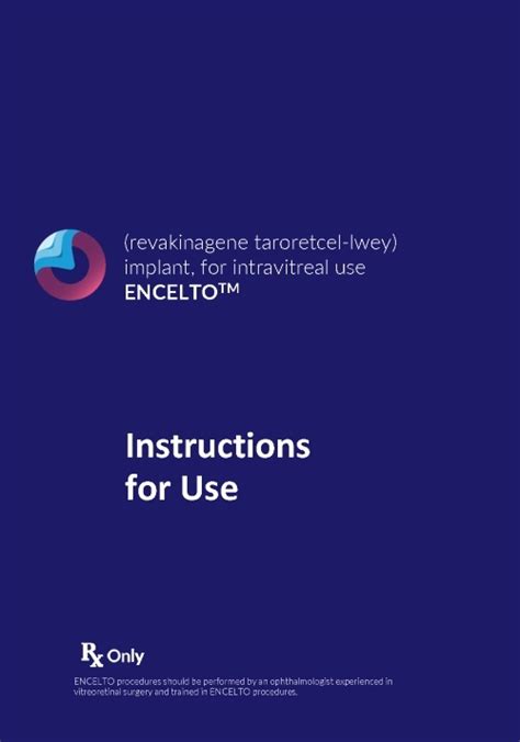 Dailymed Encelto Revakinagene Taroretcel Lwey Implant
