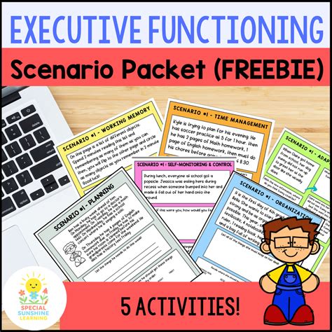 Executive Functioning Skills Scenarios And Activities Packet Freebie