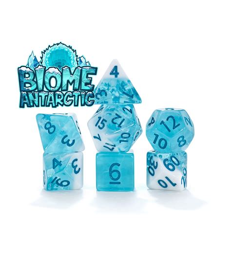 Gate Keeper Games 7 Die Set Flowstone Dice Biome Antarctica