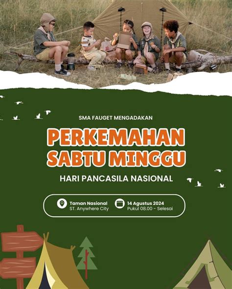 Gratis Desain Contoh Perkemahan Canva