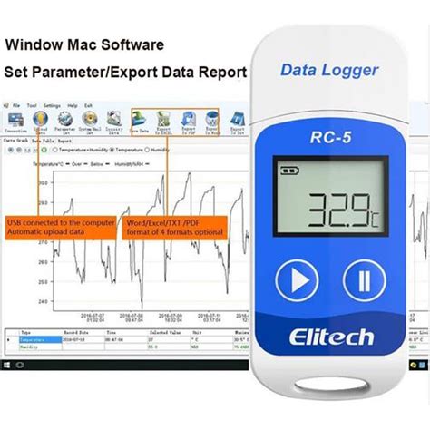 Jual Thermometer Digital Temperature Data Logger To Pc Rc 5 Usb Elitech Rc5 Shopee Indonesia