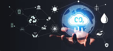지구 온난화를 제한하기 위해 Co2 배출량 탄소 발자국 기후 변화를 줄이기 위해 가상 현대 지구를 보유한 사업가 지속 가능한