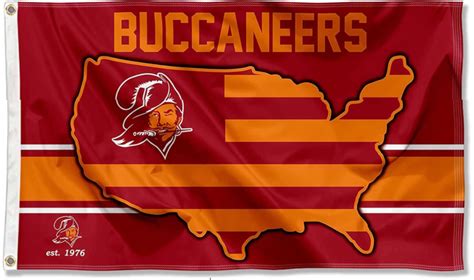 Tampa Bay Buccaneers Flag With The American Country And Bucco Bruce