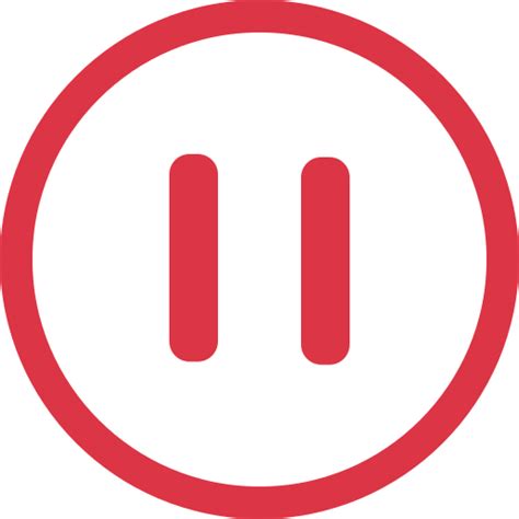 Pause Rot Button Musik Und Multimedia Symbole
