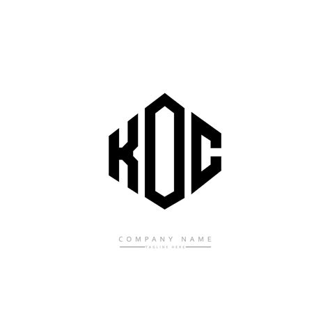 Koc Letter Logo Design With Polygon Shape Koc Polygon And Cube Shape
