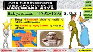 Kabihasnang Mesopotamia Sa Kanlurang Asya Pptx