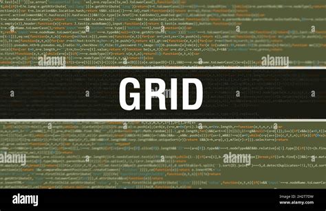 Grid With Binary Code Digital Technology Background Abstract Grid With Binary Code Digital Technology Background Abstract