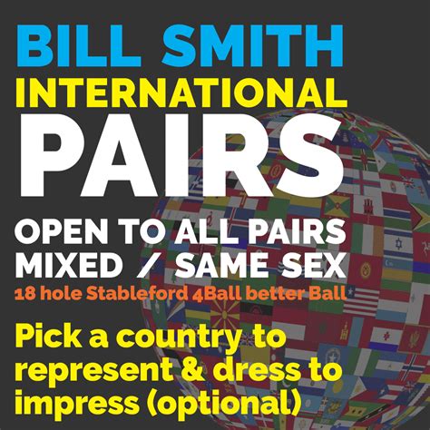 Bill Smith International Pairs Sherdons Golf Centre