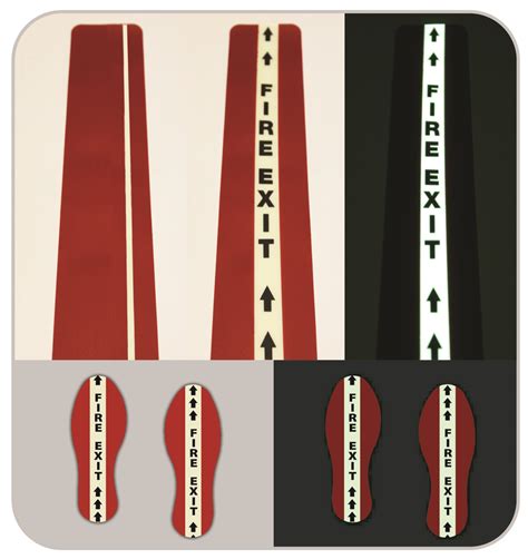 Durastripe Glow Fire Exit Rood 2 5 Mm Dik PUURvisie