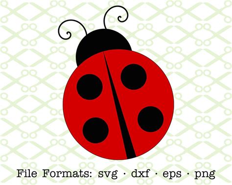 Ladybug Svg Dxf Eps Png Ladybug Clipart Bug Svg Lady Bug Svg