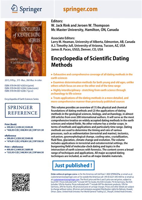 Pdf Encyclopedia Of Scientific Dating Methods Rink Wj And Thompson