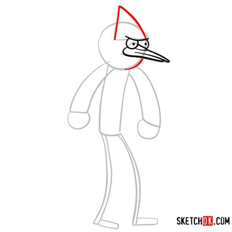 How To Draw Angry Mordecai Step By Step Sketchok Easy Drawing Guides