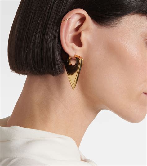 Arrow Drop Earrings In Gold Alexander Mc Queen Mytheresa
