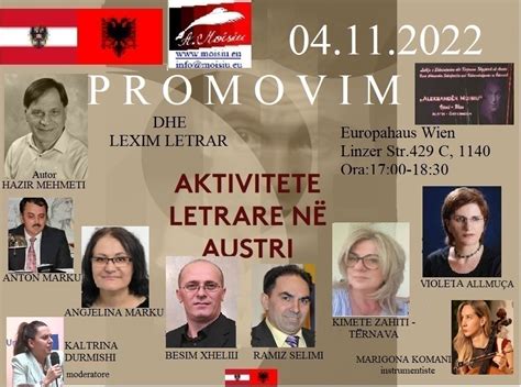 Sot Në Vjenë Përurohet Libri Aktivitete Letrare Në Austri” I