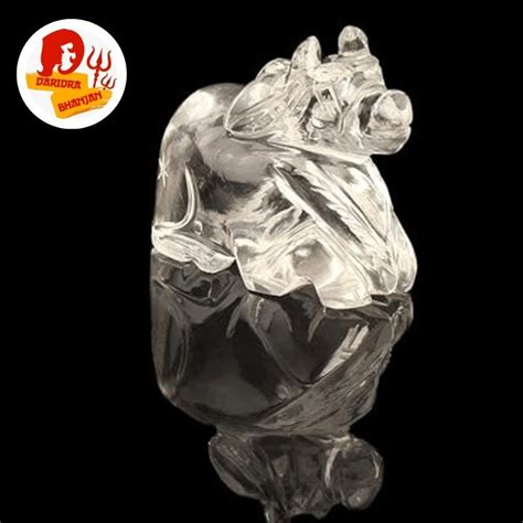 Crystal Nandi Idol Glass Nandi Statue Crystal Nandi Sphatik Nandi