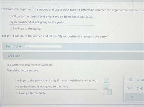 Solved Translate The Argument To Symbols And Use A Truth