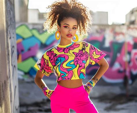 80s Outfit Women Neon Leggings Oversized Tees You Can Wear Now