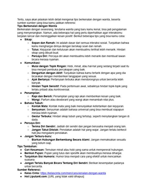 Tips Kenalan Dengan Wanita Pdf