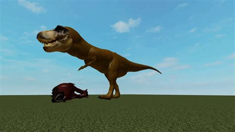 Roblox Tyrannosaurus Rex Vs Carnotaurus Youtube